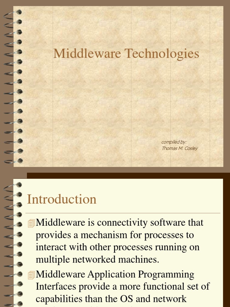 Middleware | PDF | Application Programming Interface | Middleware