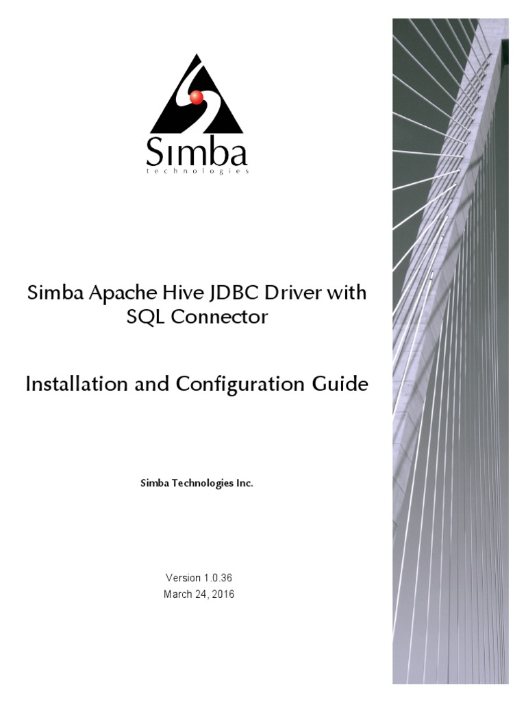 Simba JDBC Driver For Hive Install Guide | PDF | Port (Computer Networking) | Computer Engineering