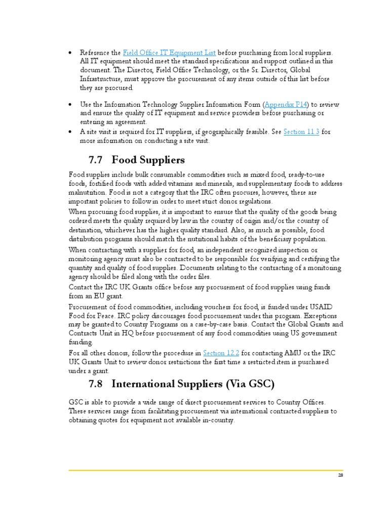 Procurement Manual For International Programs 2016 28 | PDF ...