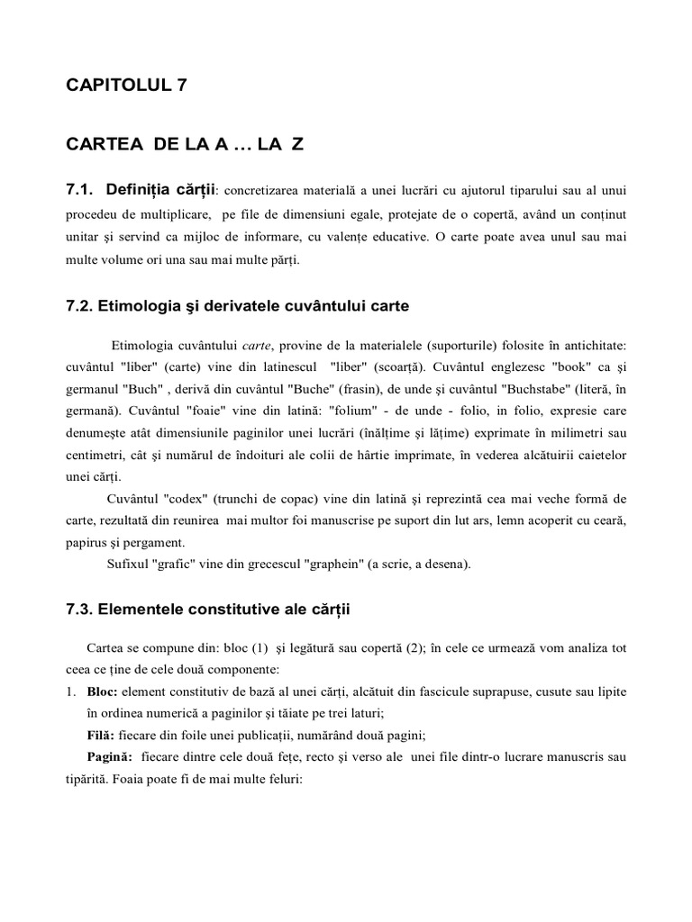 Definitia Cartii PDF | PDF