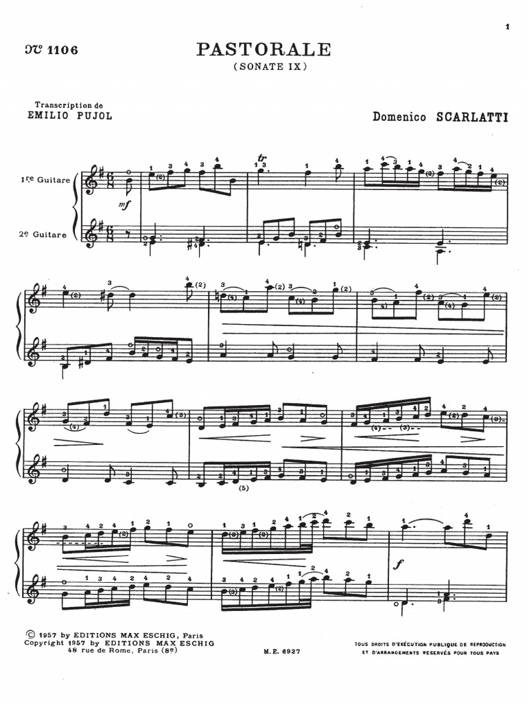 Scarlatti - Sonata Pastorale | PDF