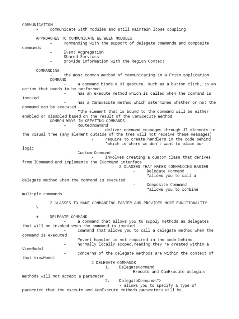 Communication Pluralsight Prism WPF MVVM | PDF | Windows Presentation Foundation | Interface ...