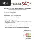 Surat Pernyataan Refund Dana Pembayaran | PDF