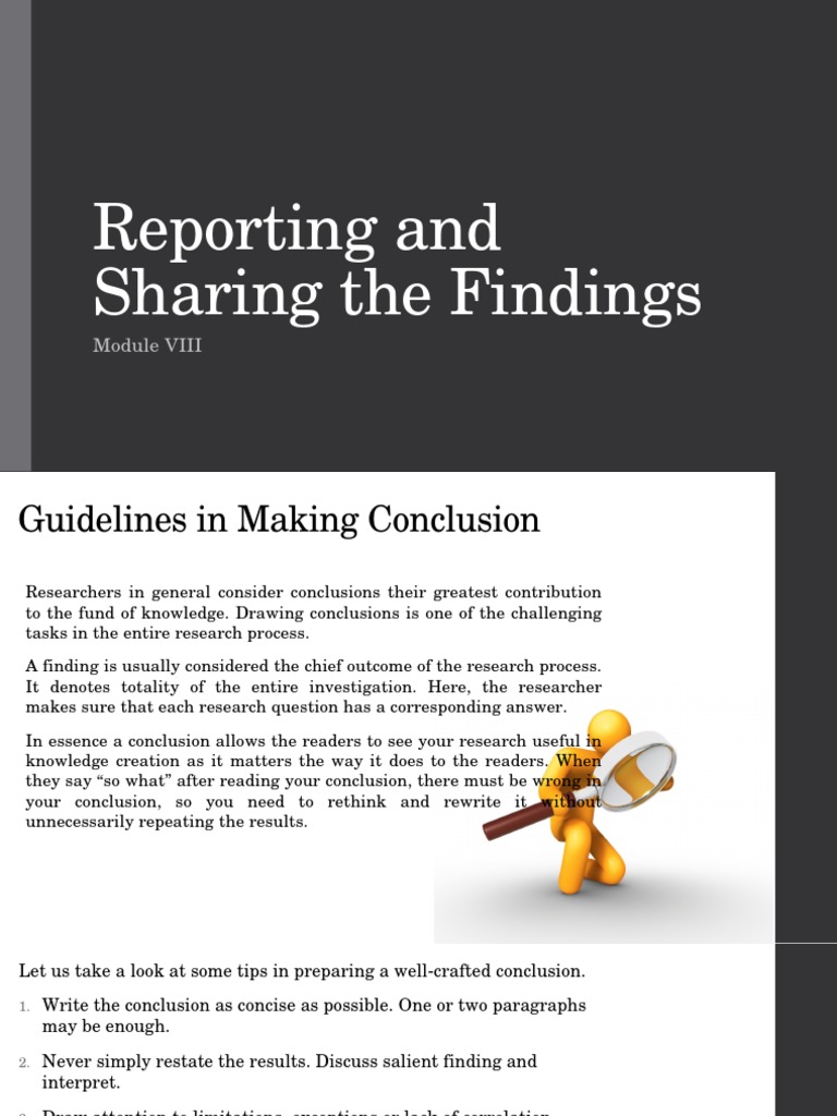 Reporting and Sharing The Findings | Qualitative Research | Scientific ...
