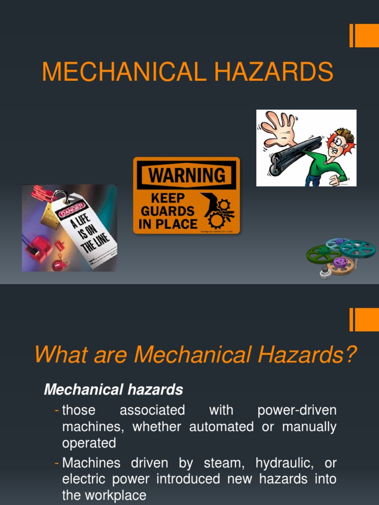 Mechanical Hazard Material Handling | PDF | Machines | Mechanical ...