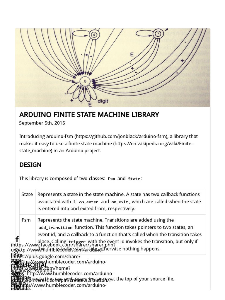 Arduino Finite State Machine Library | PDF | Software Development | Software Engineering