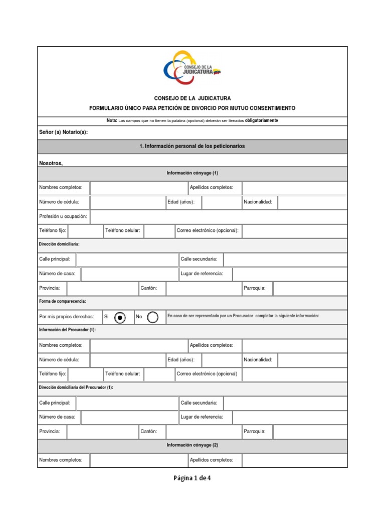 formulario divorcio. | Divorcio | Gobierno | Prueba gratuita de 30 días ...