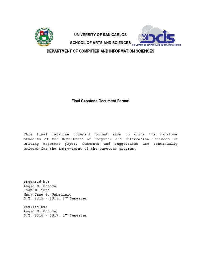 Capstone Document Format Guidelines | PDF | Software Development | Citation