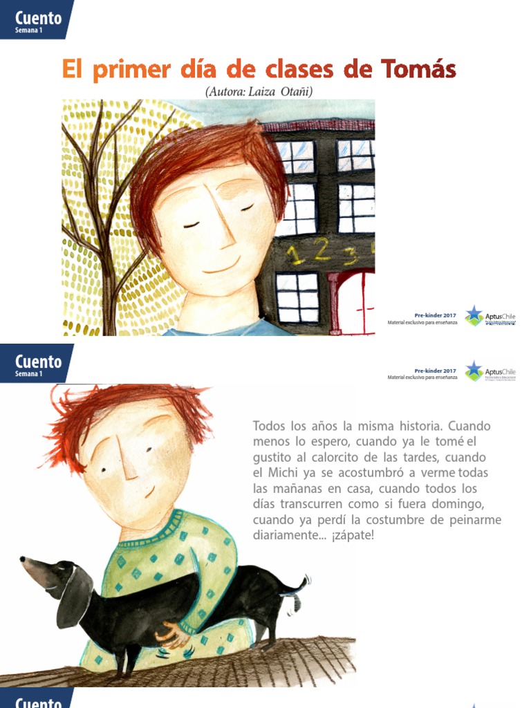 Cuento El Primer Dia de Clases de Tomás PDF | PDF | Ocio