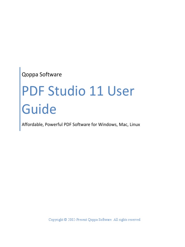 Pdf Studio 11 User Guide Pdf Portable Document Format Operating