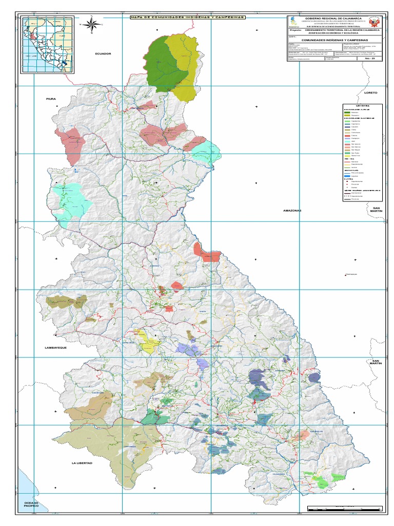 Comunidades Mapa - Cajamarca PDF | PDF | Tecnología geográfica | Datos ...