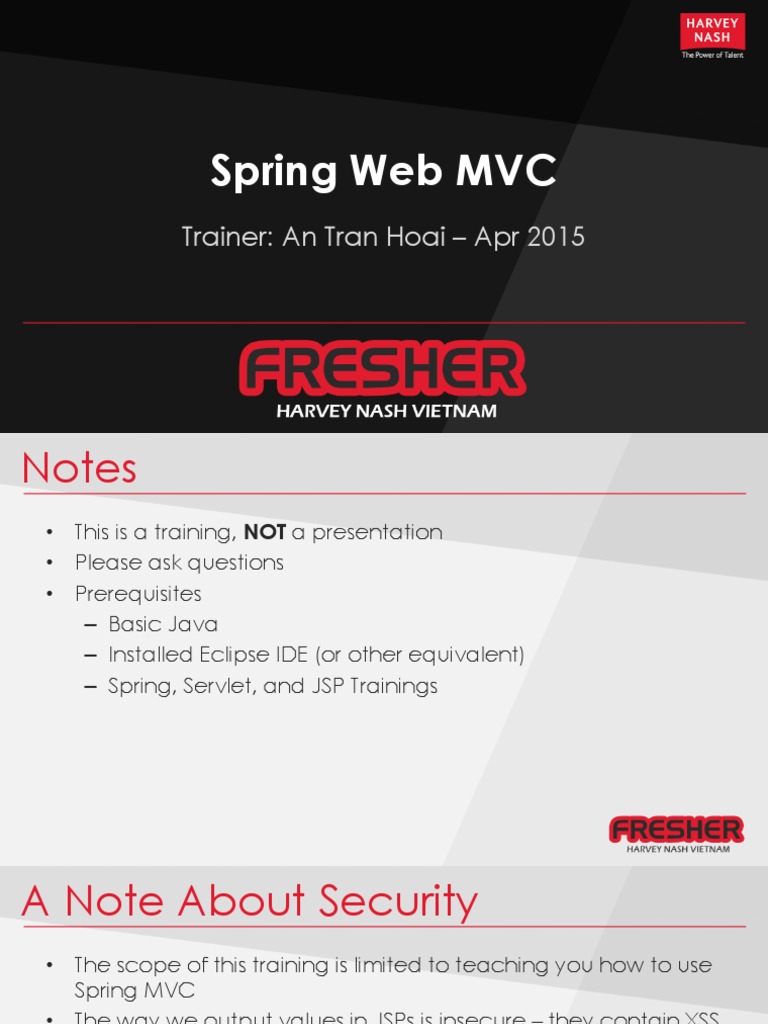 HNVN TR 07040 SpringWebMVC Part1 CoursePresentation | PDF | Model–View ...