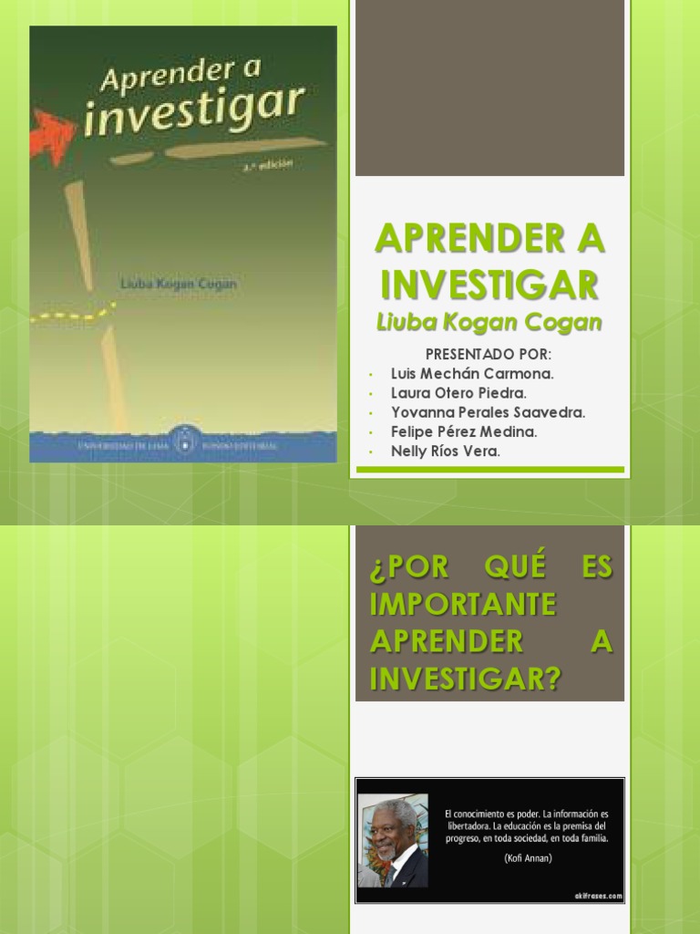 Cómo Aprender a Investigar Efectivamente | PDF | Muestreo (Estadísticas ...