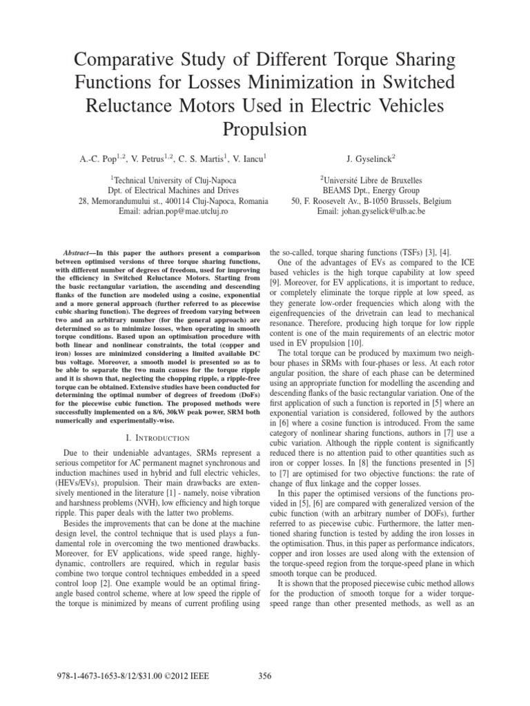2012 OPTIM Pop 10p TSFs | PDF | Electric Vehicle | Mathematical ...