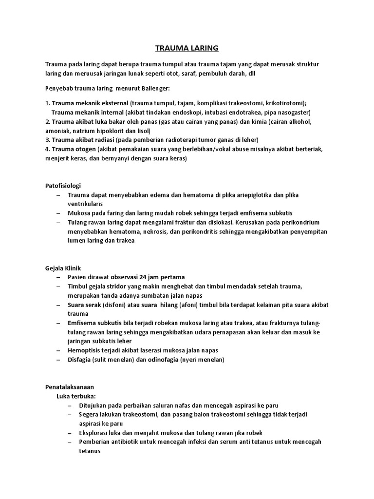 Trauma Laring | PDF