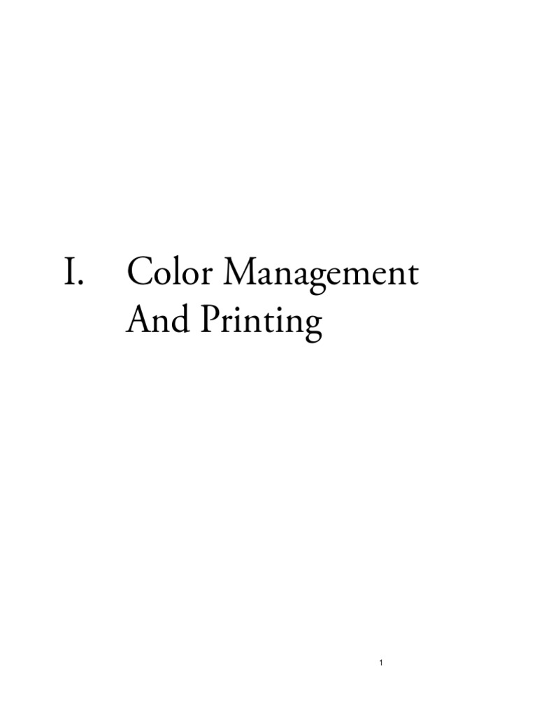 Color Management | PDF | Portable Document Format | Media Technology