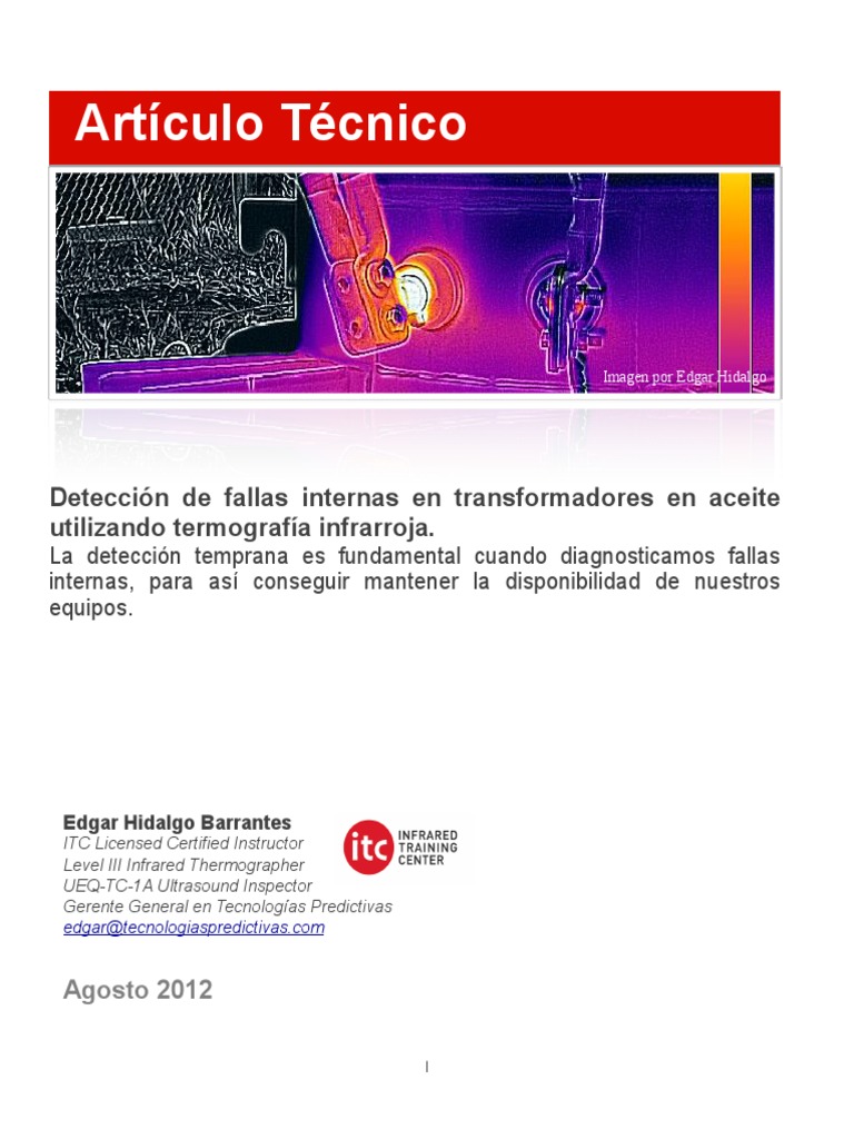 Detección de Fallas Internas en Transformadores en Aceite Utilizando ...