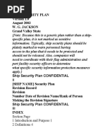 Model Ship Security Plan | PDF | Security | Ships