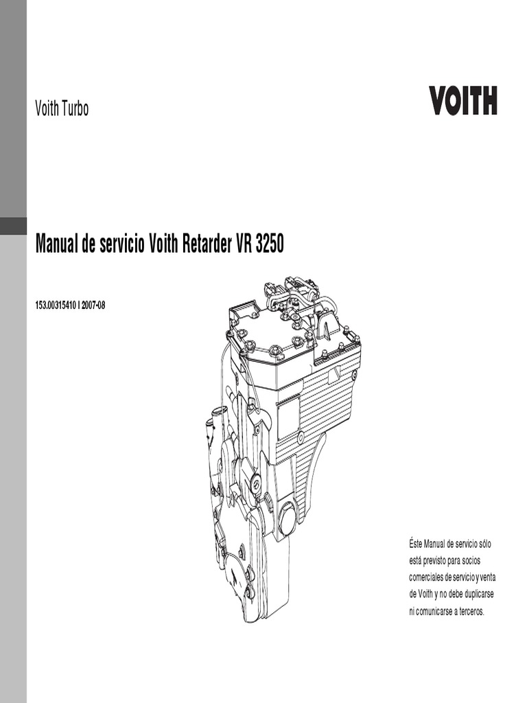 VR3250. Manual de Servicio Retarder | PDF | Turbocompresor | Science
