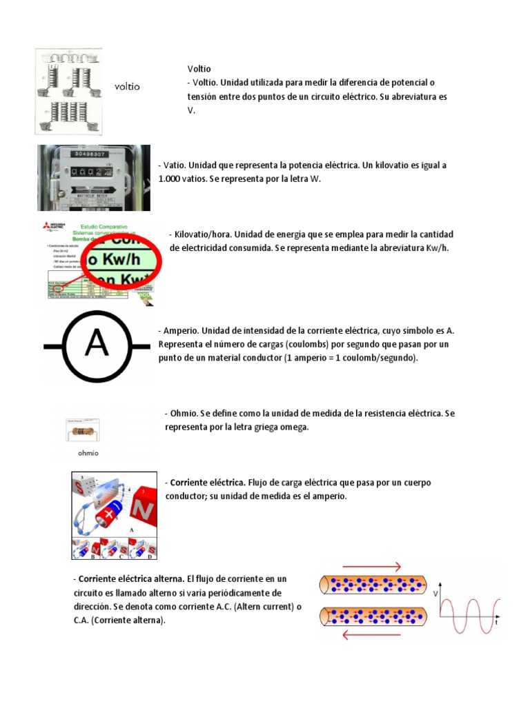 Voltio | PDF | Corriente eléctrica | Energia electrica