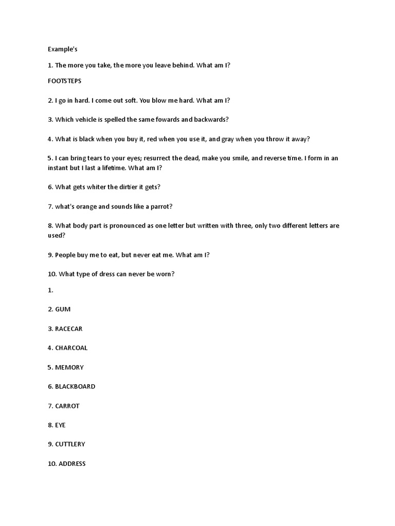 Example Riddle | PDF