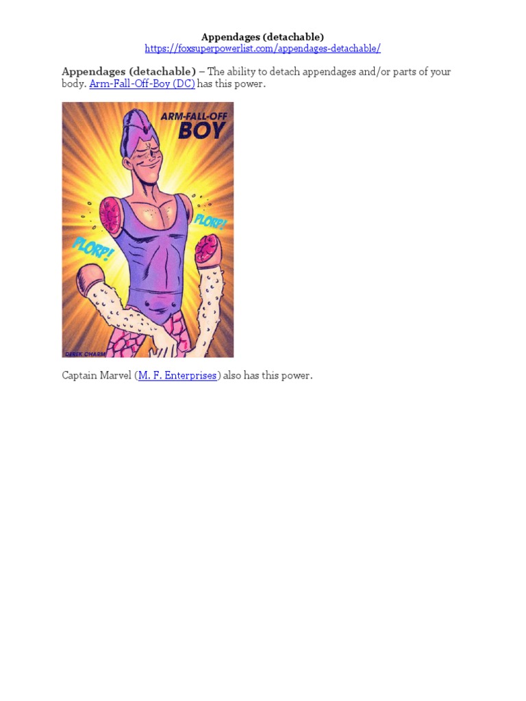 Appendages (Detachable) | PDF