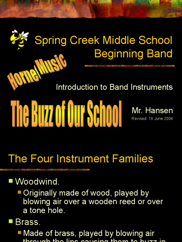 Introduction To Band Instruments | PDF | Woodwind Instruments | Saxophone