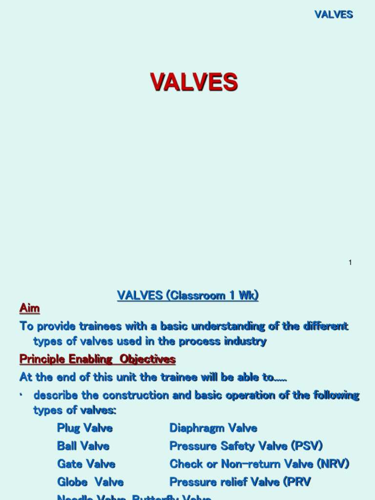 All Type of Valves | PDF | Valve | Gas Technologies