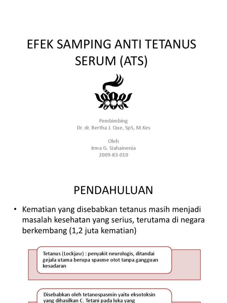Efek Samping Anti Tetanus Serum (Ats) | PDF