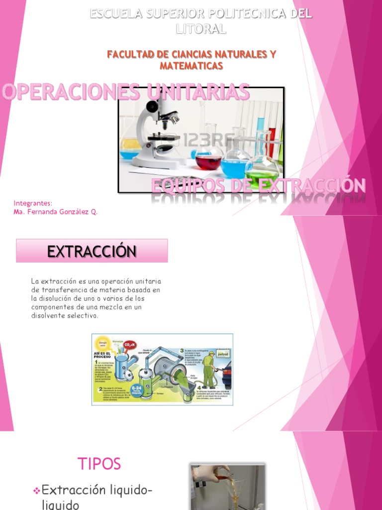 Tipos de Equipos de Extracción | PDF | Solvente | Líquidos