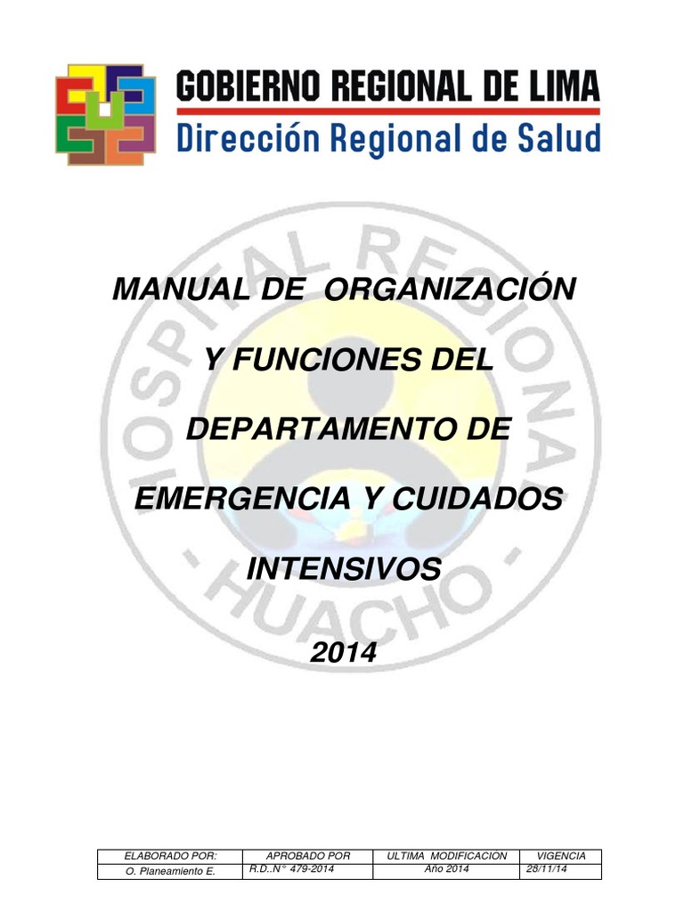 Mof Emg Uci | PDF | Hospital | Medicina de Cuidados Intensivos