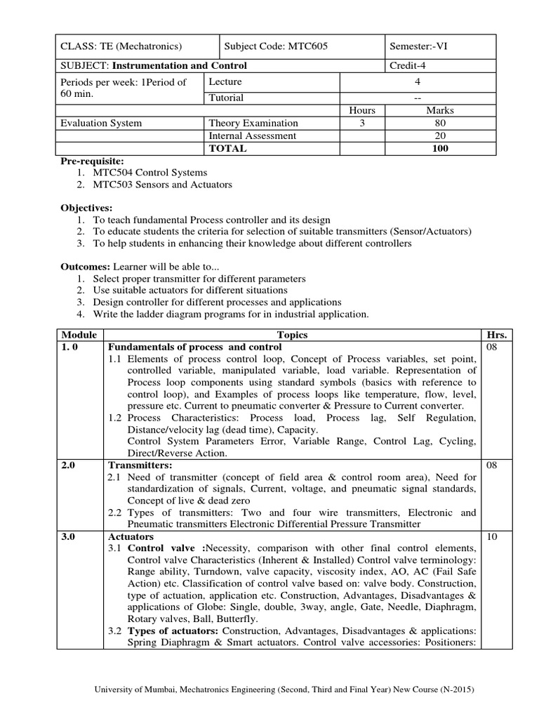 Instrumentation and Control | PDF | Programmable Logic Controller ...