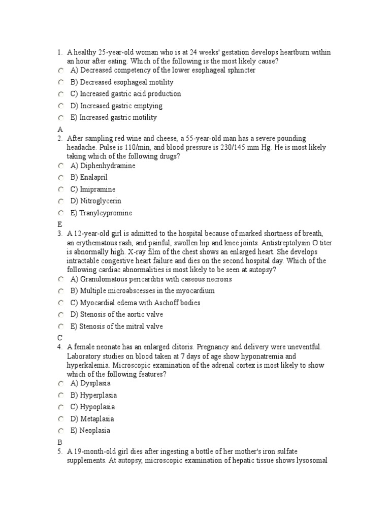 NBME Practice Test | PDF | Kidney | Diabetes Mellitus Type 2