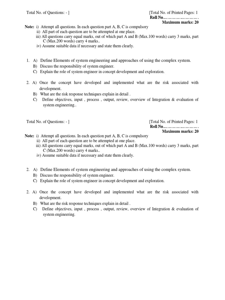 Define Elements of System Engineering and Approaches of Using The ...