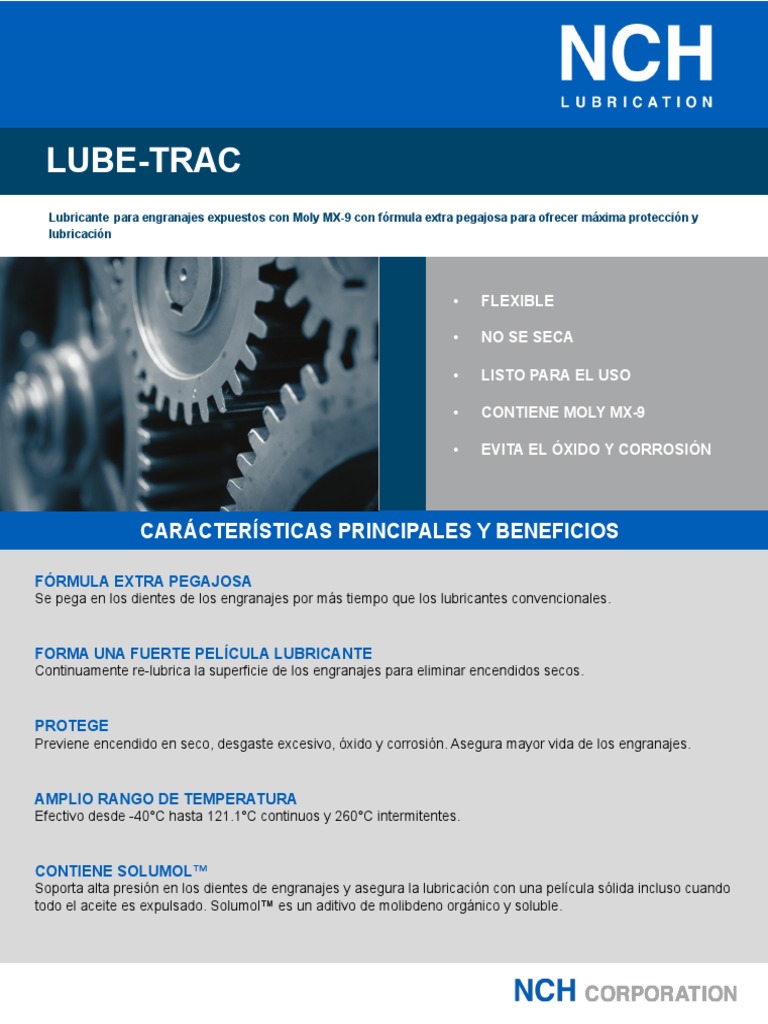 5187 Lube Trac | PDF | Engranaje | Lubricante