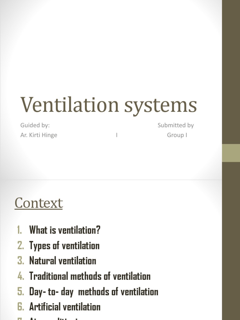 Ventilation | PDF | Ventilation (Architecture) | Heat Pump