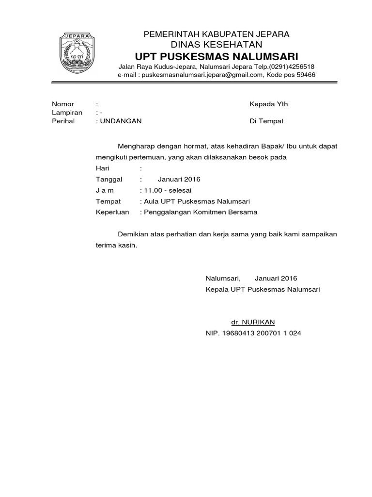 Contoh Undangan | PDF