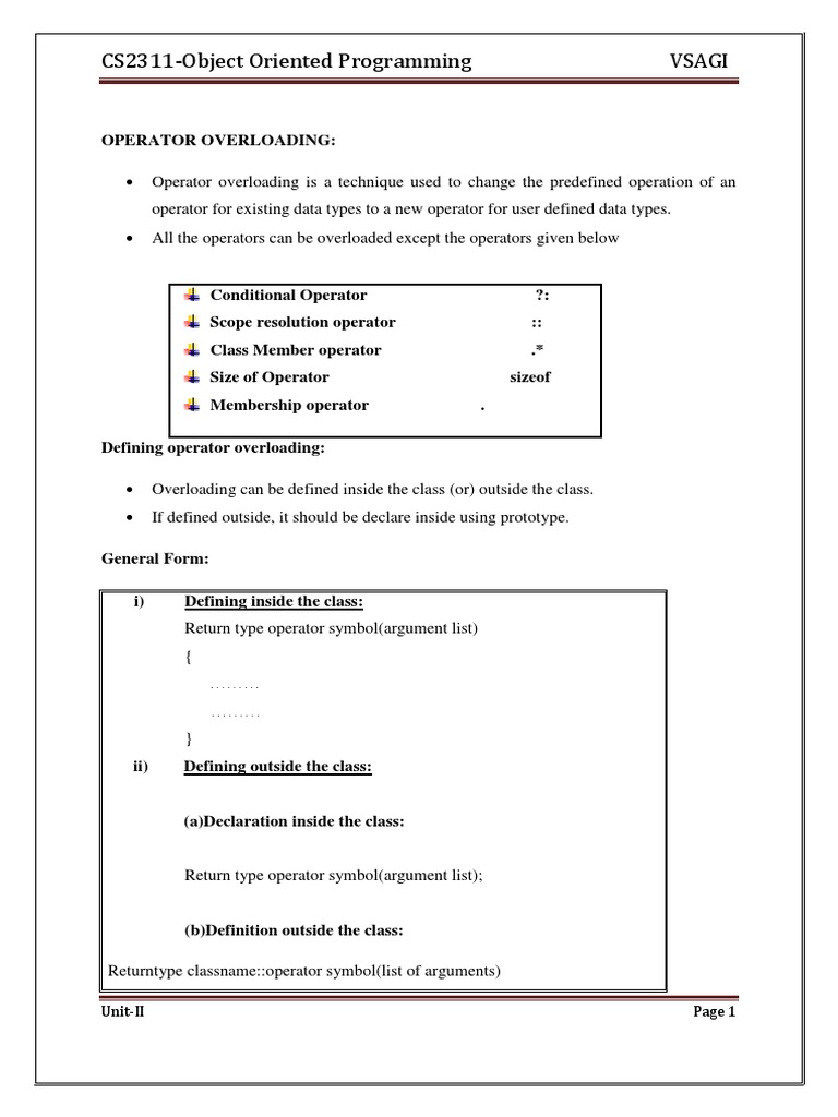 Oops Unit 2 Pdf Inheritance Object Oriented Programming Class Computer Programming 5132