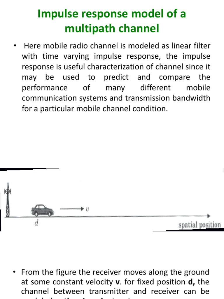 Impulse Response Model of A Multipath Channel | PDF