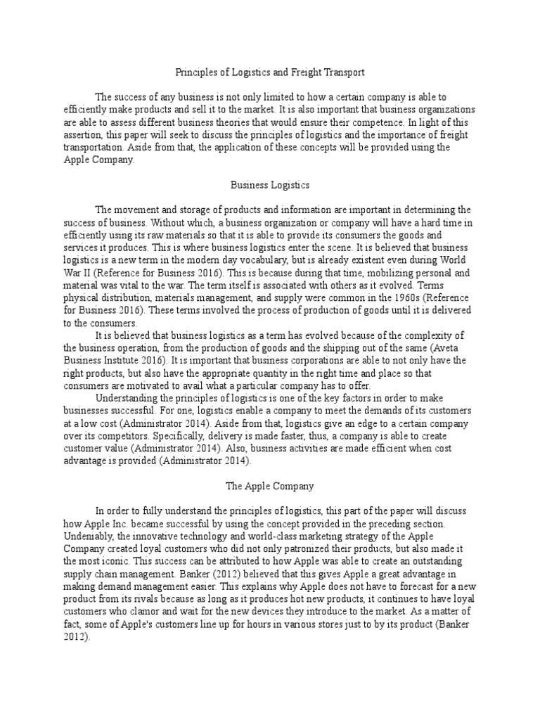 Principles of Logistics and Freight Transport | PDF | Transport | Cargo