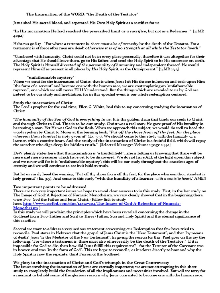 Understanding Christ's Incarnation and Sacrifice | PDF | Incarnation ...