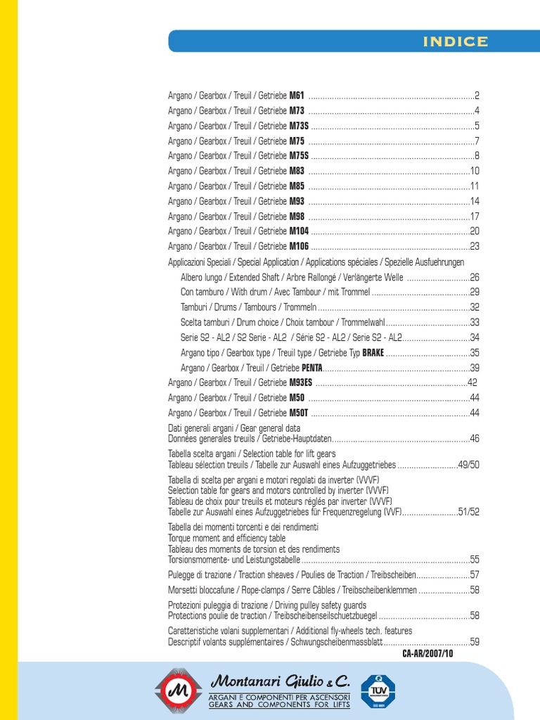 Catalogue Montanari Ascenseurs | PDF