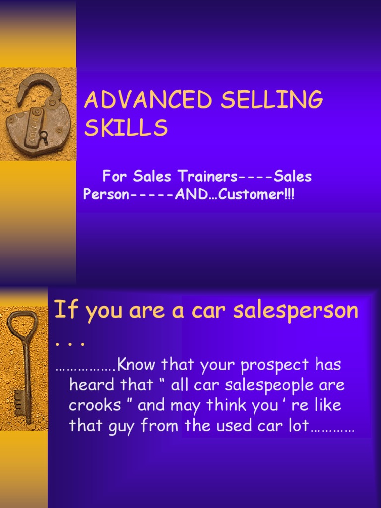 Advanced Selling Skills for Success | PDF | Profit (Accounting) | Sales