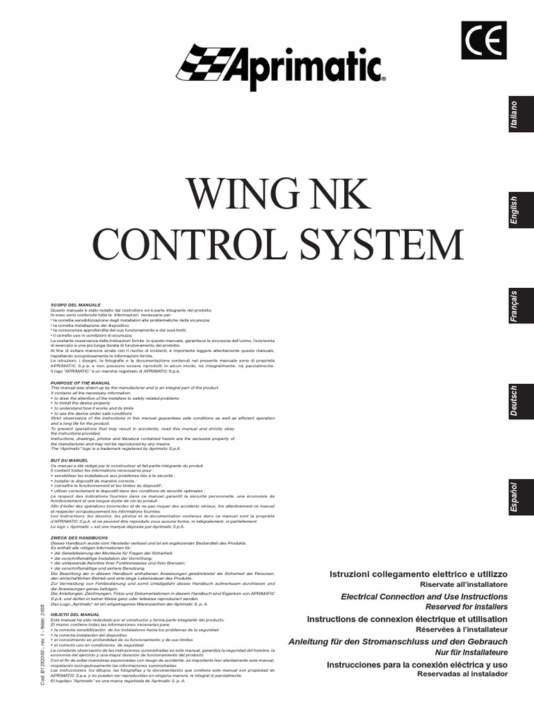Manual de Control Wing Nk-1 | PDF