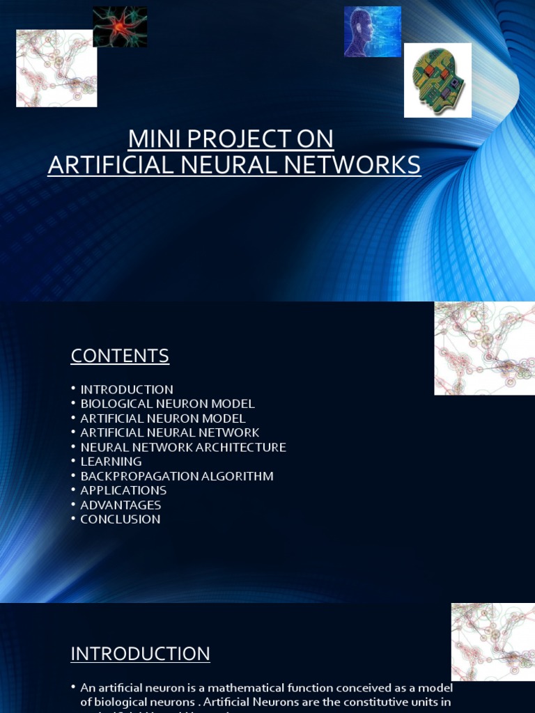 ANN Mini Project on Artificial Neural Networks (40 | PDF | Artificial ...