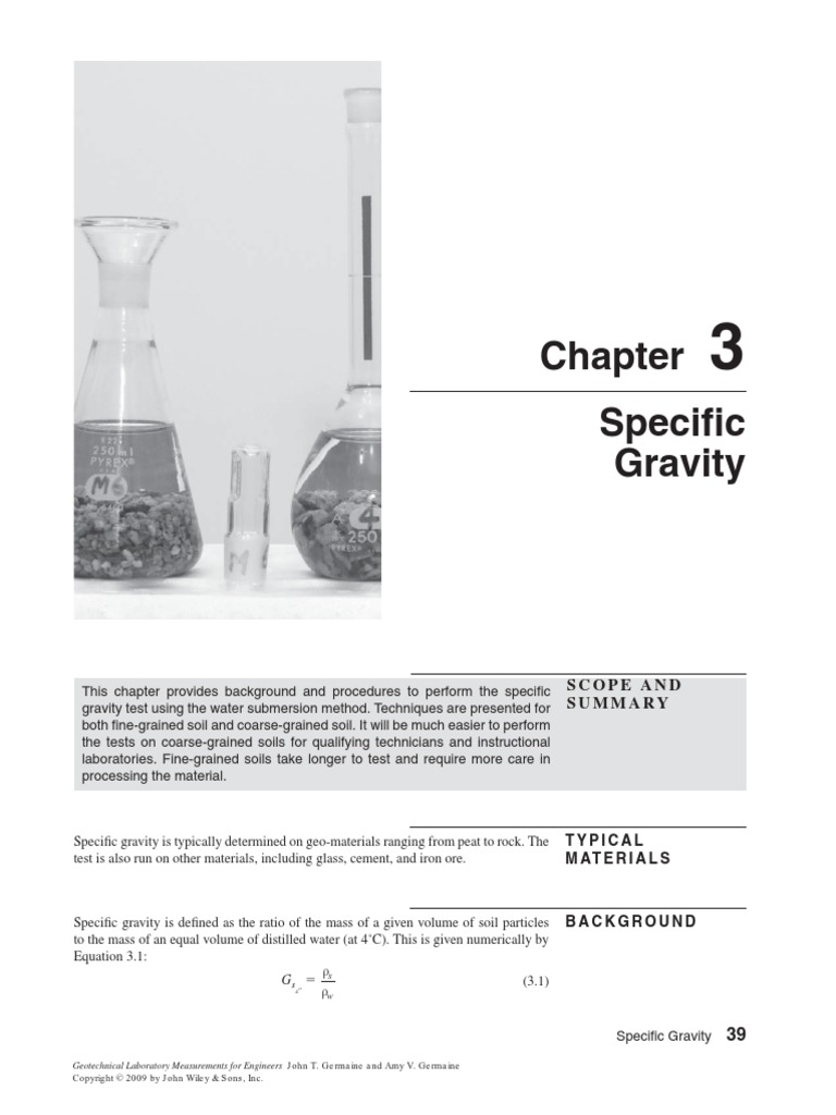 Lab Specific Gravity | Density | Volume