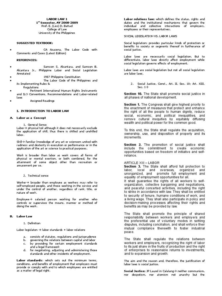 Understanding the Foundations of Labor Law: Social Justice ...