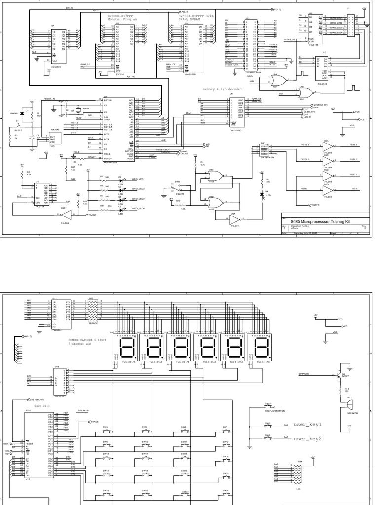 8085 Trainer Kit Schematic | PDF | Business