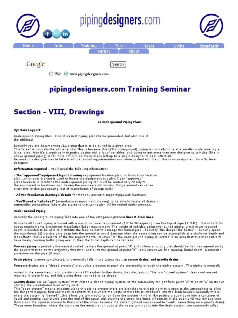 Underground Piping Plans | PDF | Mechanical Engineering | Nature