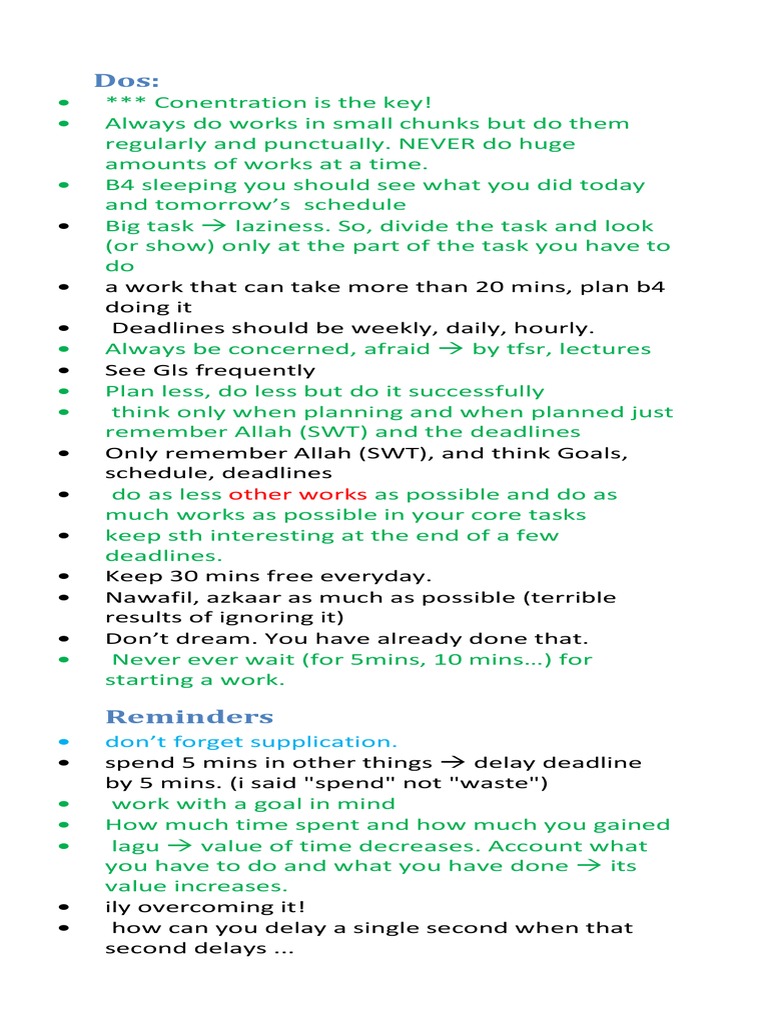 How To Set Deadlines | PDF